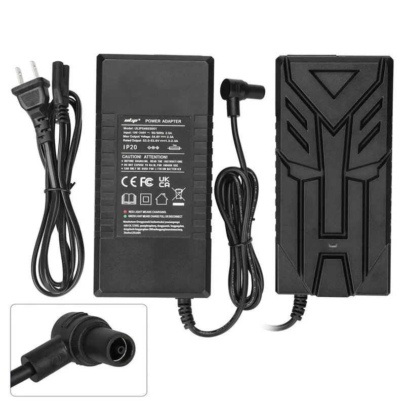 Адаптер питания для электросамоката Ultra Pro 2-го поколения S65 N65i 54,6 В 2,3 А, зарядное устройство с вилкой ЕС