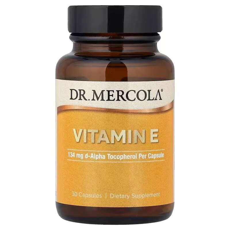 Dr. Mercola, Vitamin E, Витамин E, 30 капсул