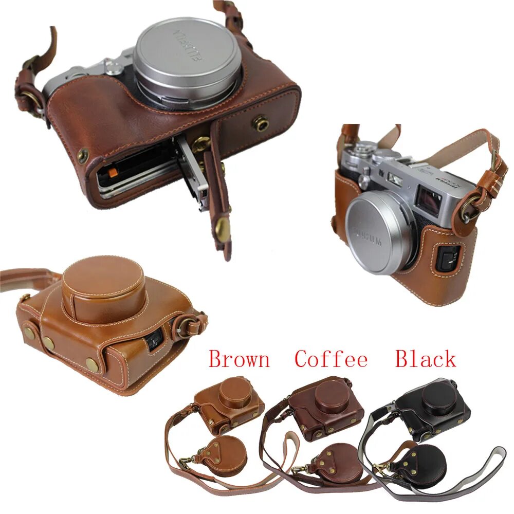Чехол для камеры Fuji X100V из искусственной кожи X100V-Brown