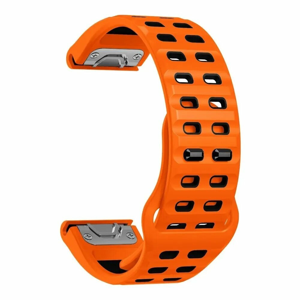 Силиконовый ремешок 22 мм26 мм для спортивных часов Garmin Quatix 8 51 мм/Fenix 8 51 мм Двухцветный ремешок для Garmin Fenix 8 E 47 мм