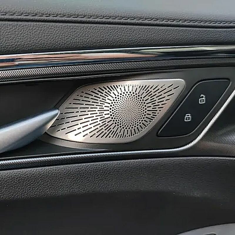 Накладка на динамик Haval Jolion (2021–2023) — алюминиевая накладка, 2 шт для передних дверей, самоклейка и стиль