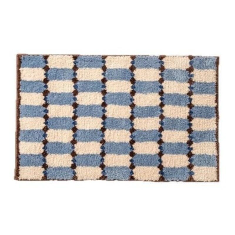Скандинавский впитывающий коврик для ванной 40x60см Blue