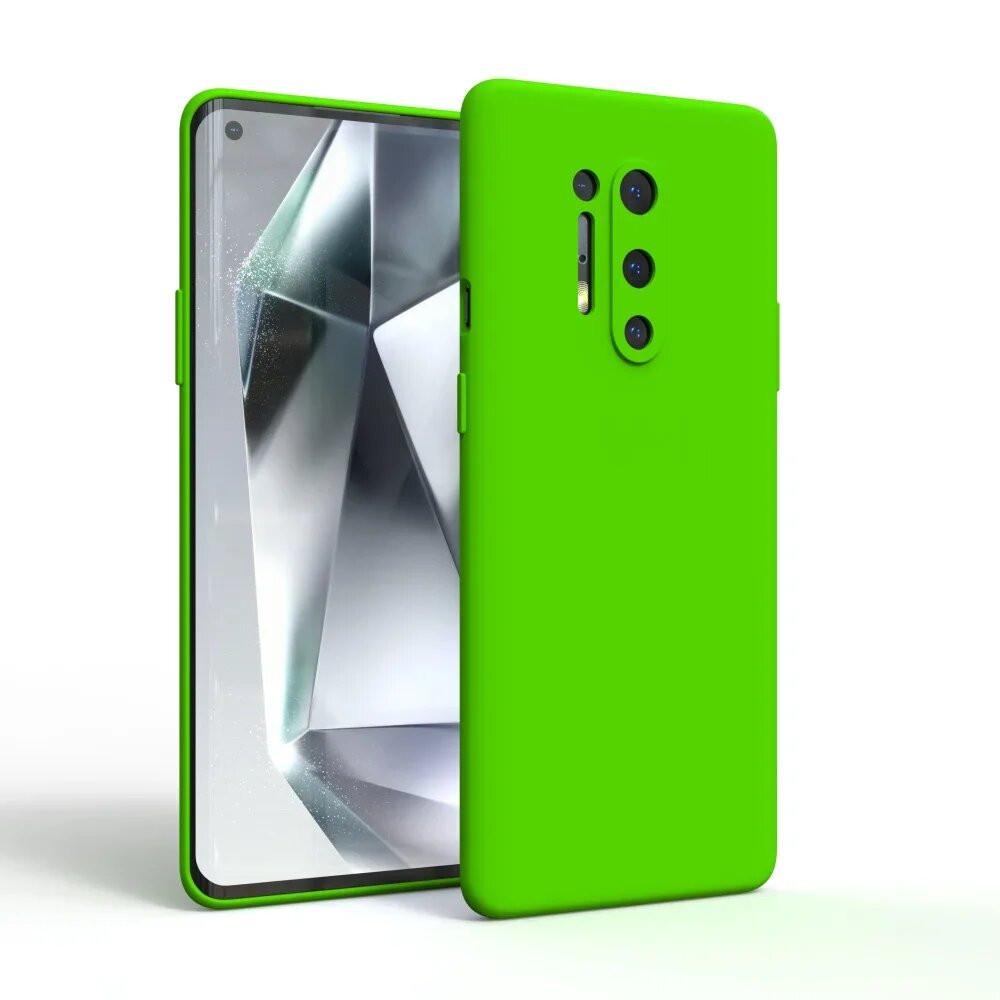 Для OnePlus 8PRO чехол Высококачественный мягкий чехол из жидкого Зеленый, Green, For Oneplus 8T