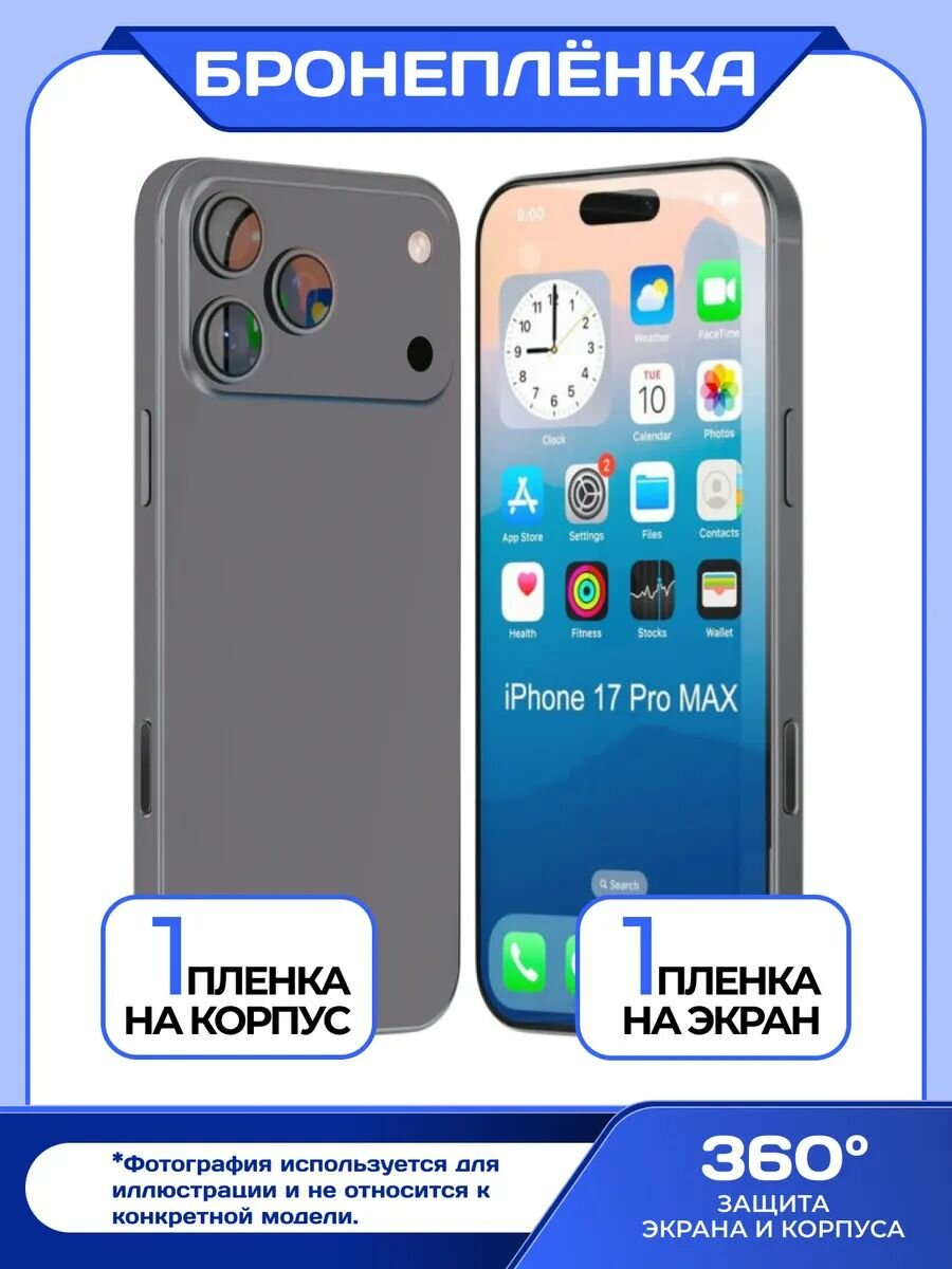Пленка на экран и корпус для iPhone 17 Pro Max