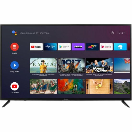Телевизор Harper 55U750TS, 4K Ultra HD, Яндекс ТВ, IPS, черный