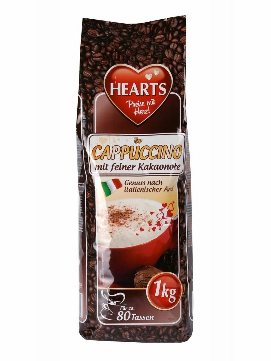 Растворимый капучино с какао HEARTS CAPPUCCINO MIT KAKAONOTE, 1000 гр