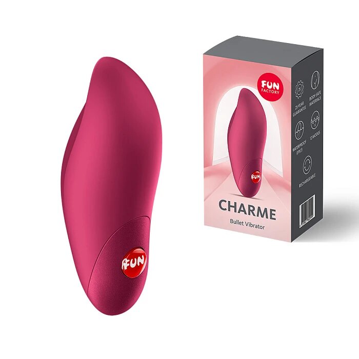 Мини-вибратор компактный Fun Factory«Charme» бордовый, Китай