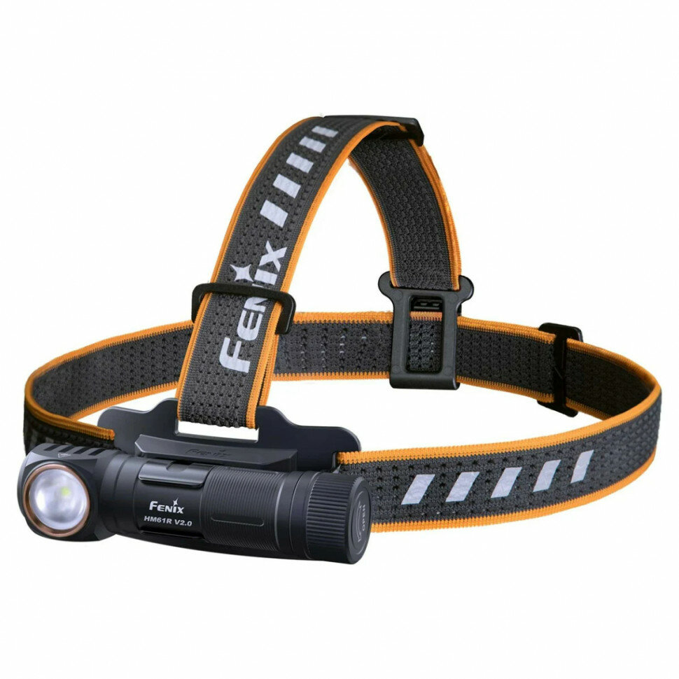 Фонарь налобный Fenix HM61R V2.0, Black/Orange