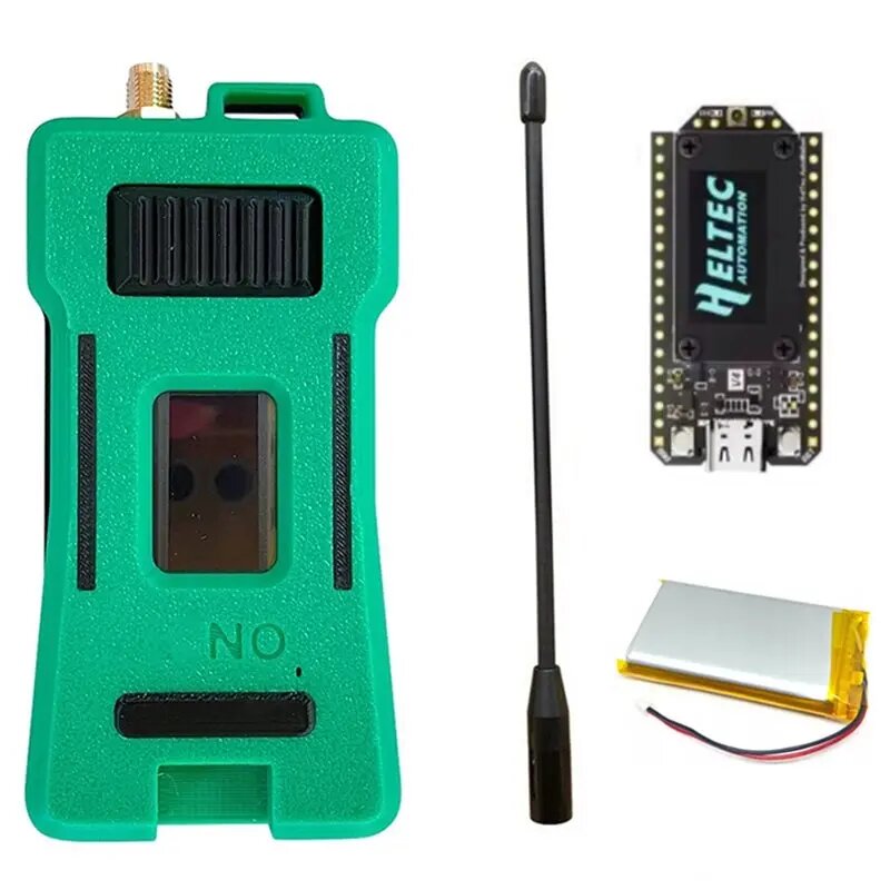 Корпус Heltec V4 Wifi Lora 32 Green с аккумулятором 3000 мАч