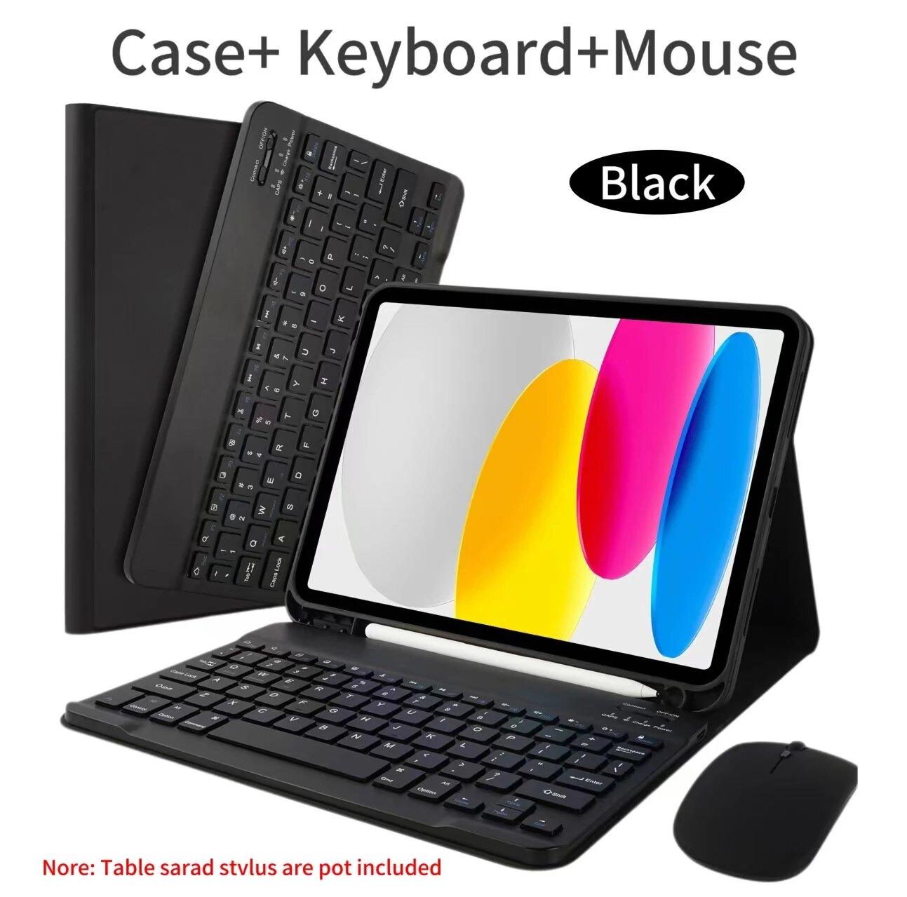 Чехол для iPad A16 11 дюймов 2025 года с клавиатурой Черный, iPad (A16) 11-inch, Black 2, Portuguese