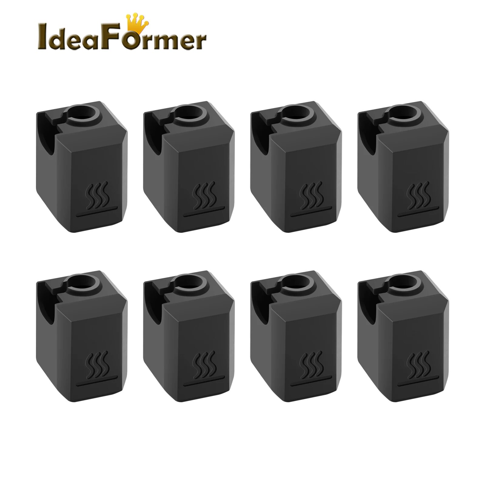 8шт. Чехол для сопла 3D-принтера IdeaFormer, черный