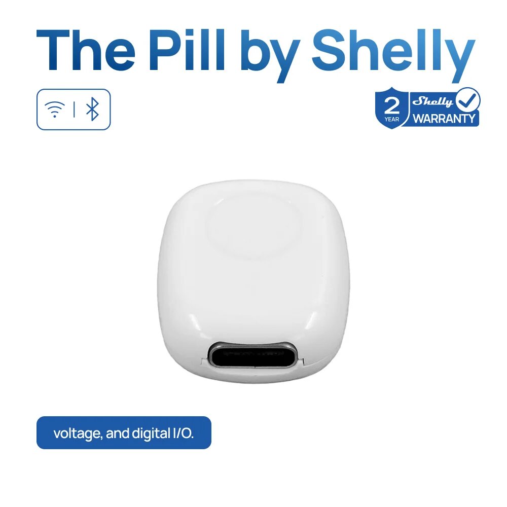 Shelly The Pill, белый модуль Wi-Fi для умного дома