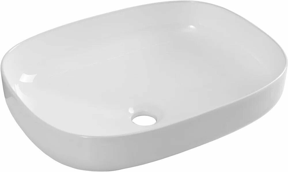 Накладная раковина Aquanet Elegant 326057 50 накладная, без отверстия под смеситель, из искусственного камня, прямоугольная, раковина для ванной, белая, глянцевая