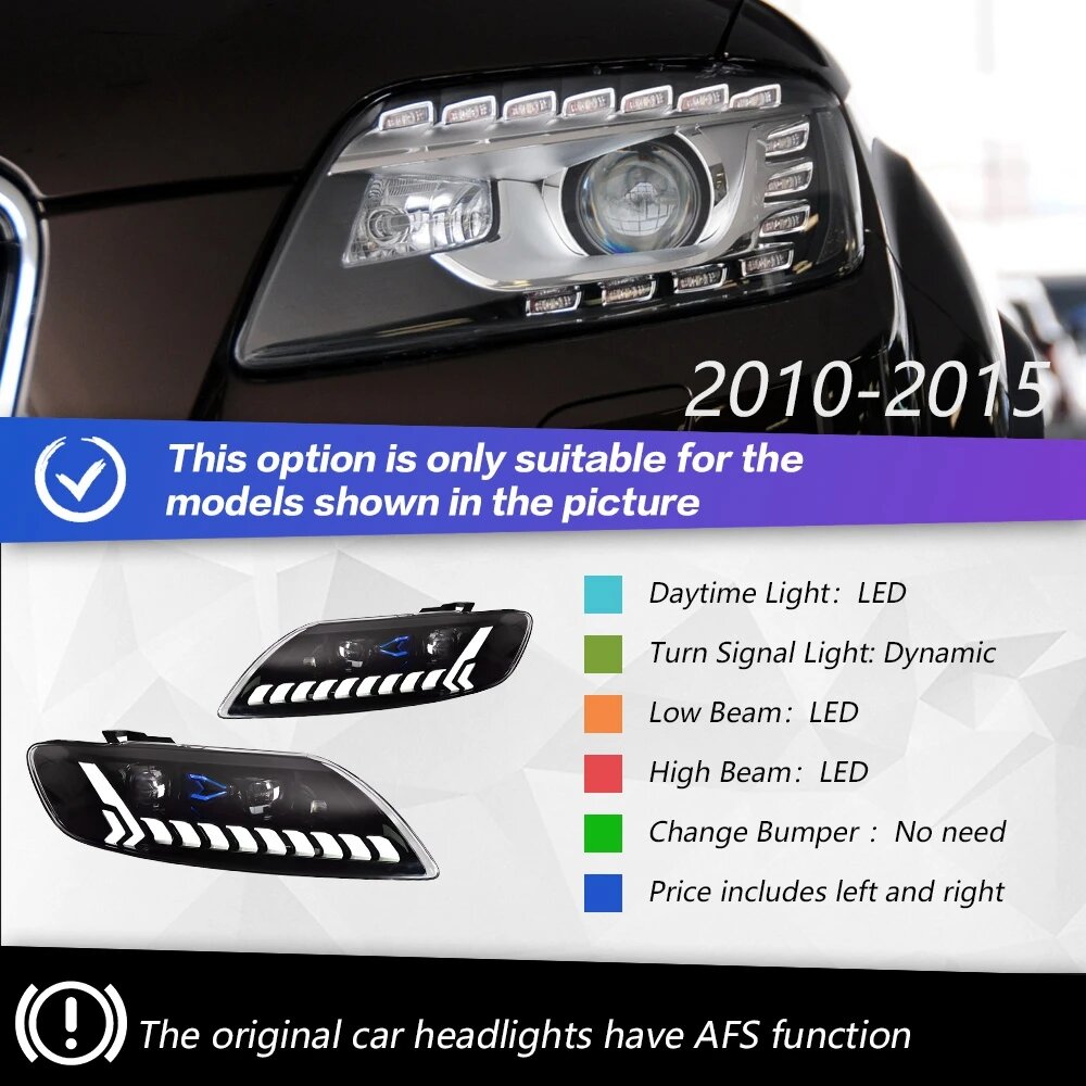 Автомобильные товары для Audi Q7 2006-2015 Фары 12V H7 LED DRL Hella 5 Xenon Lens Hid Запчасти и аксессуары для Audi Q7