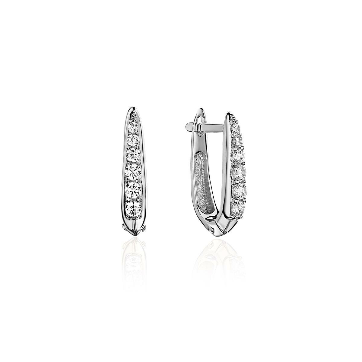 Серьги, платина, 585 проба, бриллиант