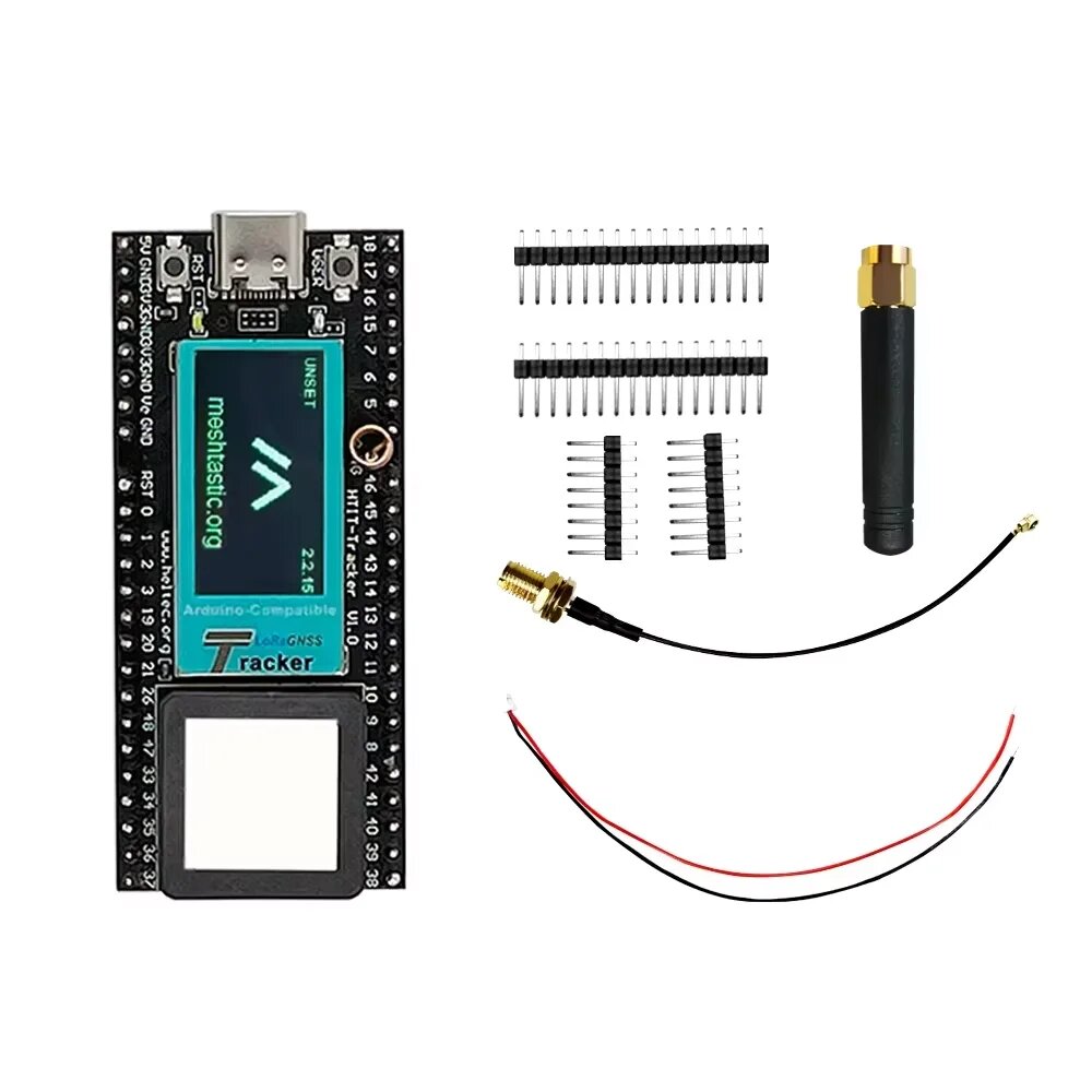 Heltec ESP32-S3 LoRa GPS трекер 868/915 МГц, TFT, WiFi, Bluetooth, Screen with Glue
