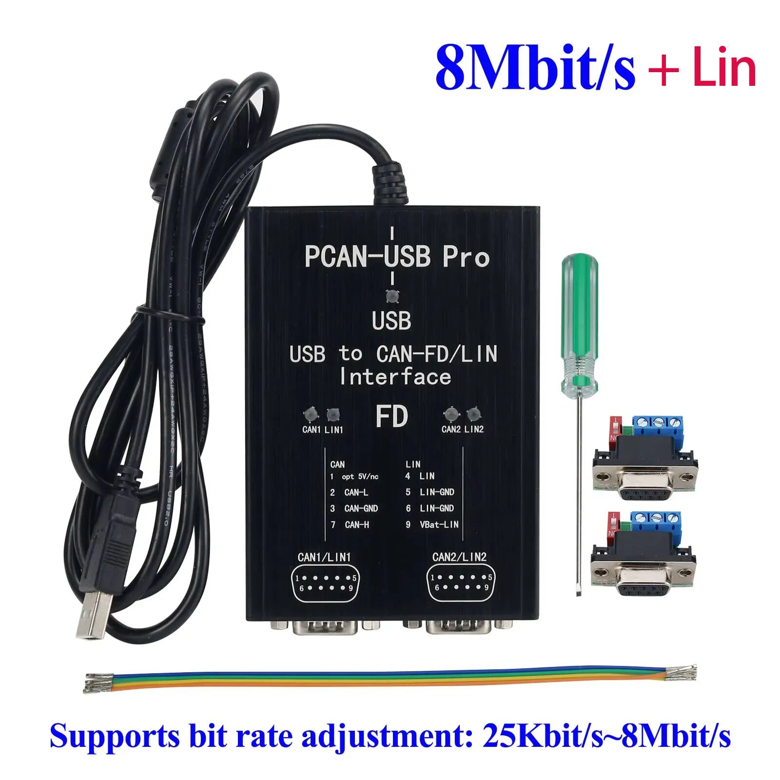 PCAN-USB Pro USB-адаптер CAN-FD/LIN 8Mbit/s + Lin