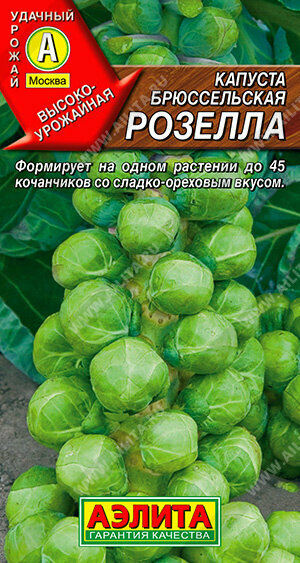 Семена капусты брюссельской "Розелла", Аэлита, среднеранний урожайный сорт