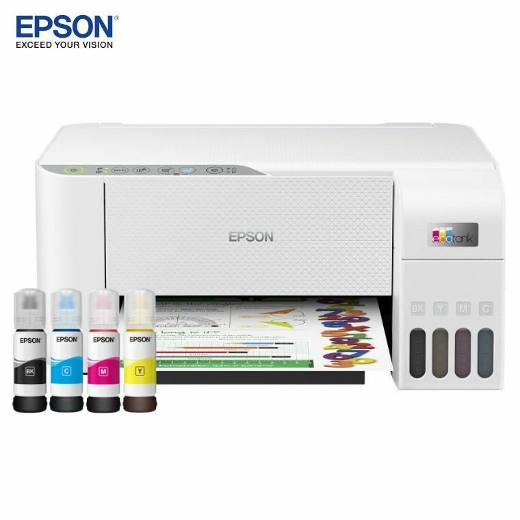 МФУ Струйное Epson L3256, бежевый, белый