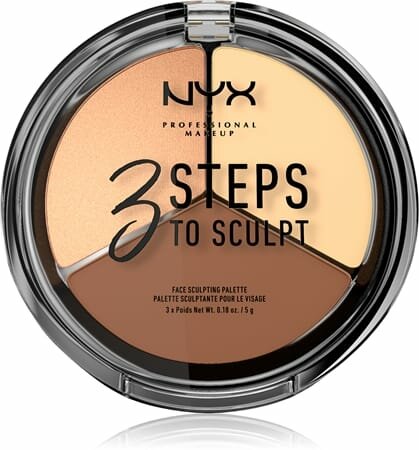 Палетка для контуринга NYX Professional Makeup 3 Steps To Sculpt, оттенок 02 Light, 15 г