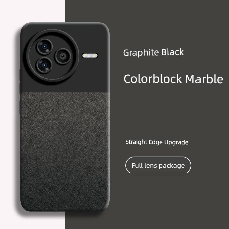 Силиконовый чехол для Redmi K90 Pro с полным покрытием — мраморный узор черный ударопрочный