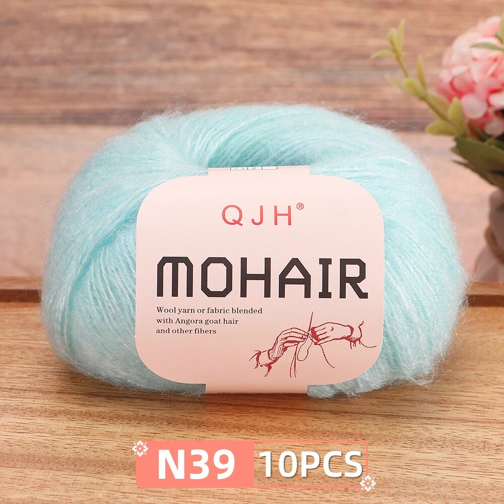 Пряжа мохер QJH N39, 10 шт, 25г