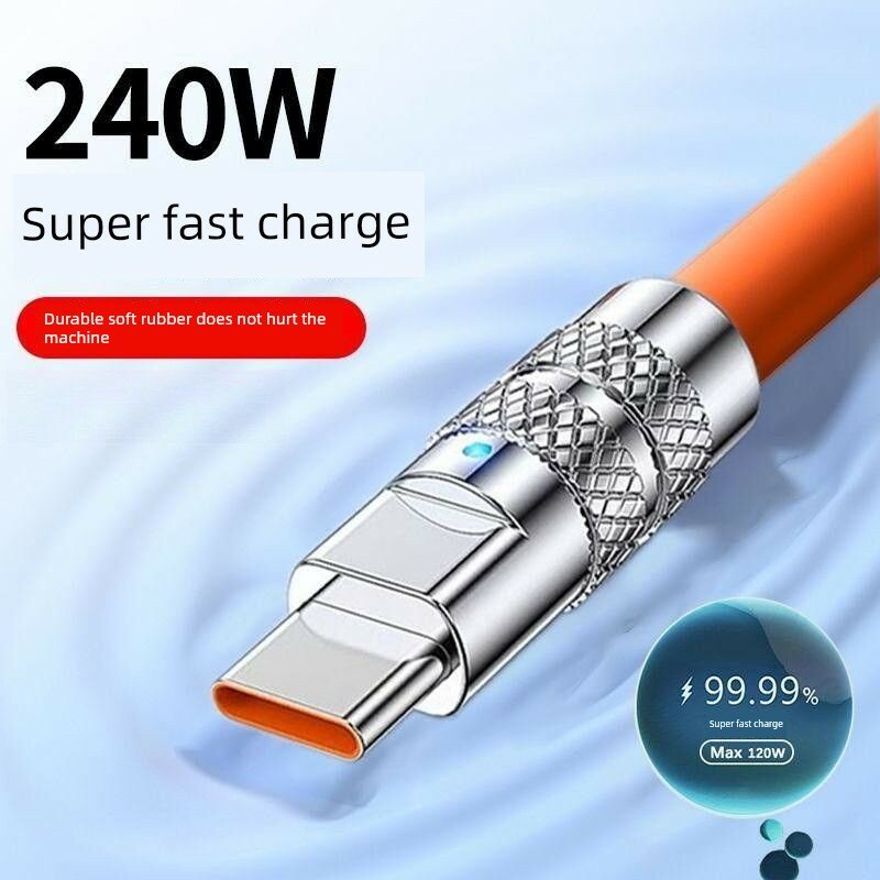 USB-кабель-удлинитель для Android с поворотным шарниром, кабель для передачи данных Type-C с подсветкой, кабель для
