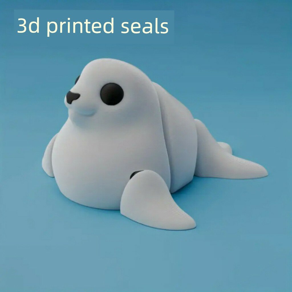 3D-печать Гибкое Тело Модель Моржа, Длина 10 см, Экологичный Подарок для Детей, Игрушка для Творческой Игре