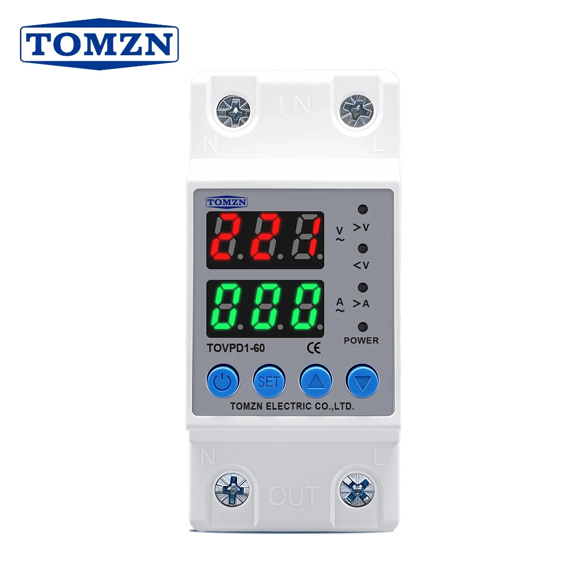 Реле защиты TOMZN TOVPD1-60 63А 230В