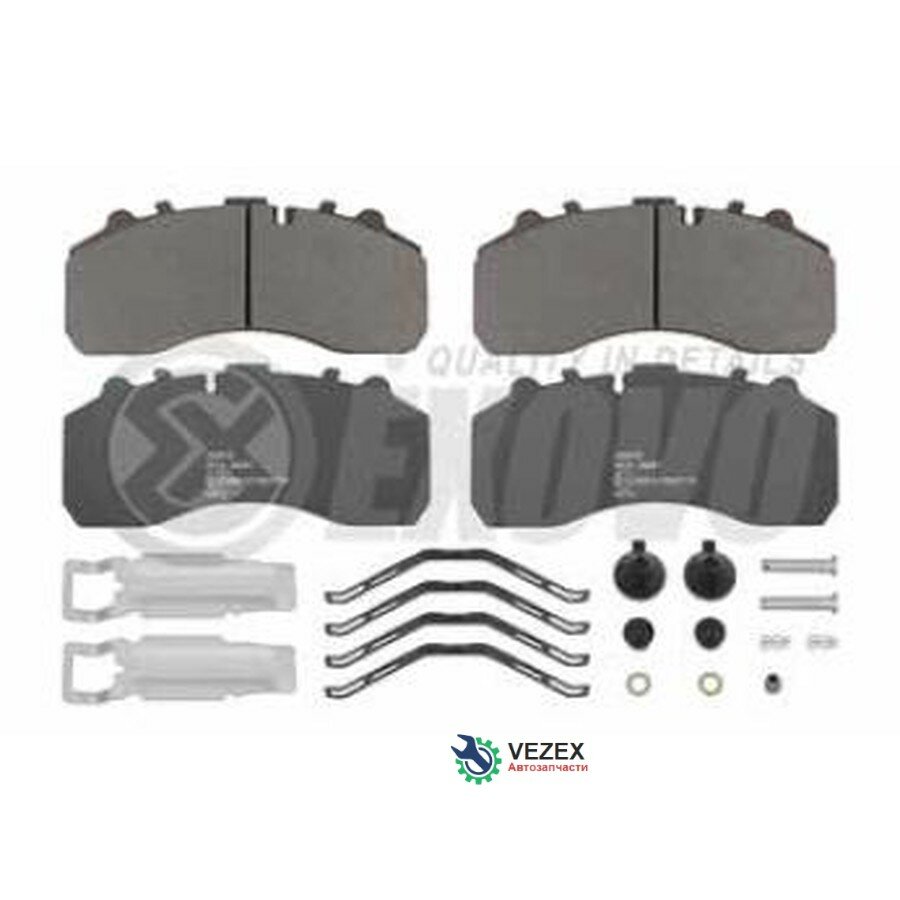EXOVO 29061E колодки торм. дисковые передние! с монт. к-ктом\ DAF, MAN, MB, Scania