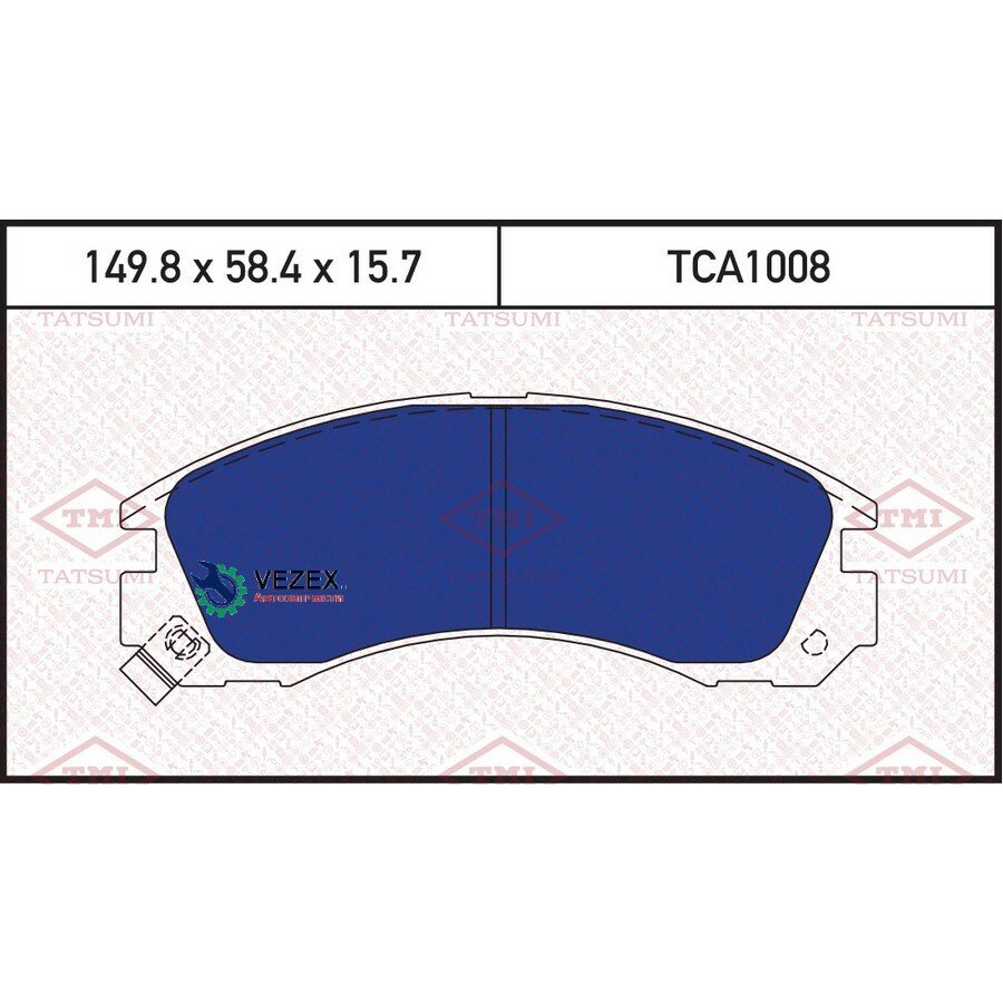 TATSUMI TCA1008 колодки дисковые перед!\ MITSUBISHI Pajero/Diamante/Sigma 93>