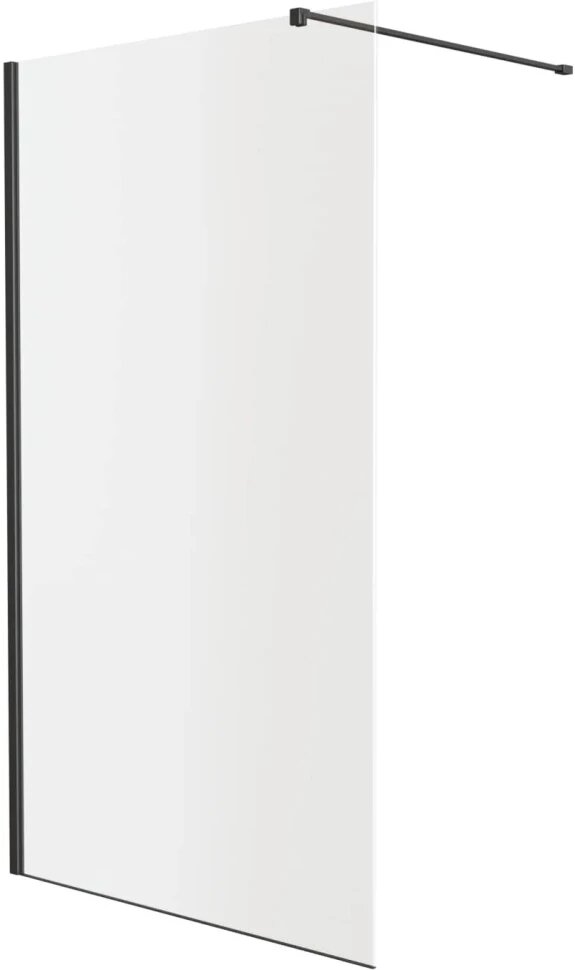 Душевая перегородка Knotlor Velum WI120CG0GM 120 см, профиль вороненая сталь, стекло прозрачное