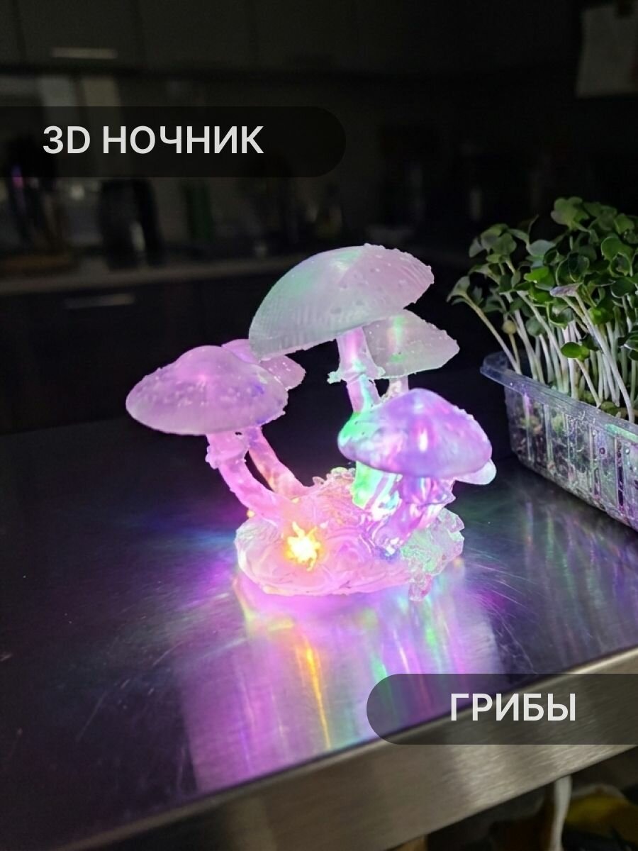 Ночник светильник декоративный Elmarto Грибы, RGB, светодиодный