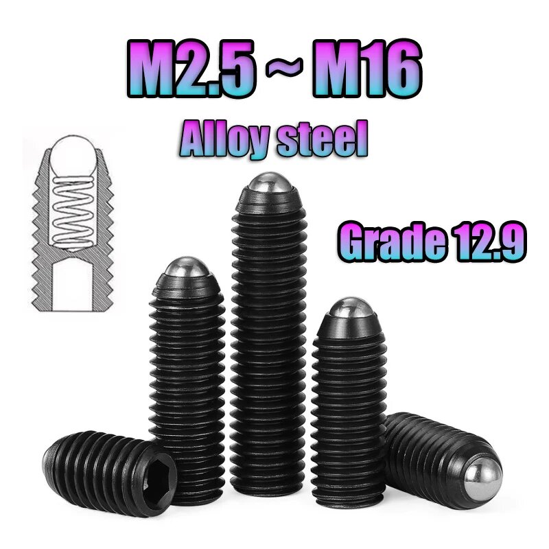Болты шестигранные с шариком M3x10mm, 10шт, черные