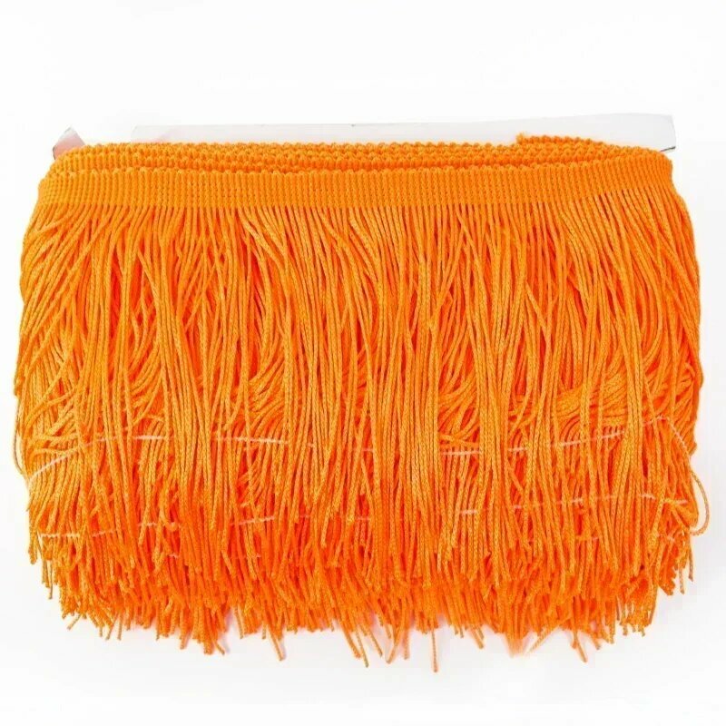 Оранжевая тесьма с бахромой 20см-5Yards, No.25