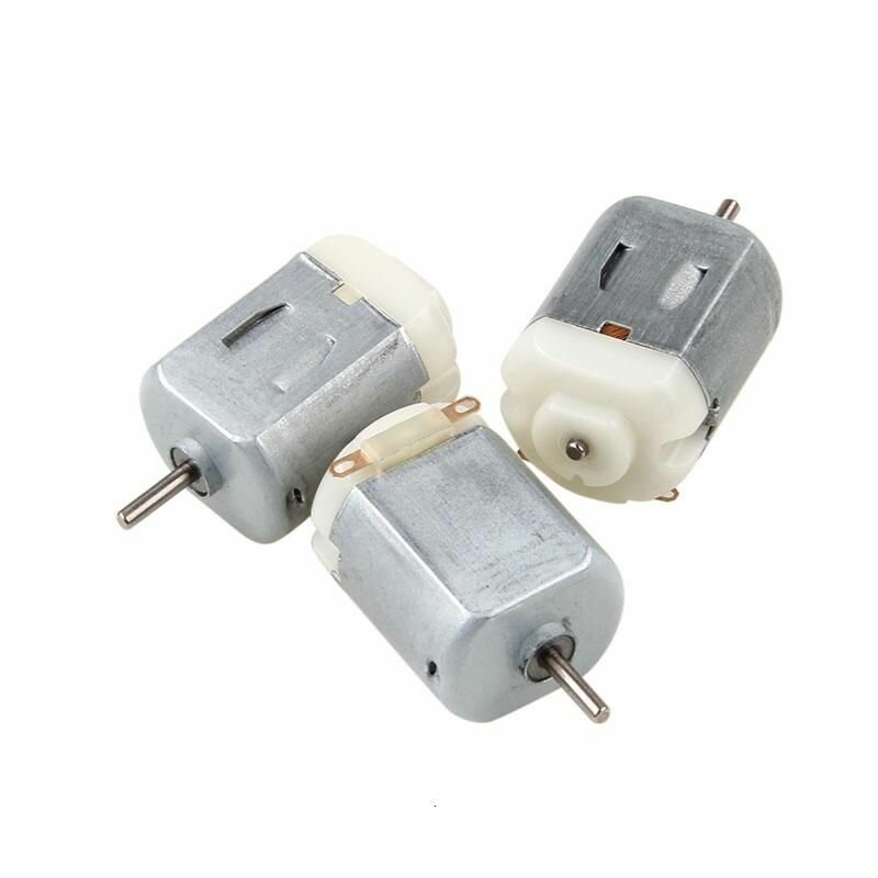 Набор из 3 миниатюрных электродвигателей 130 для игрушек и моделей, 3–6V, до 10000 об/мин, вал 2 мм для DIY