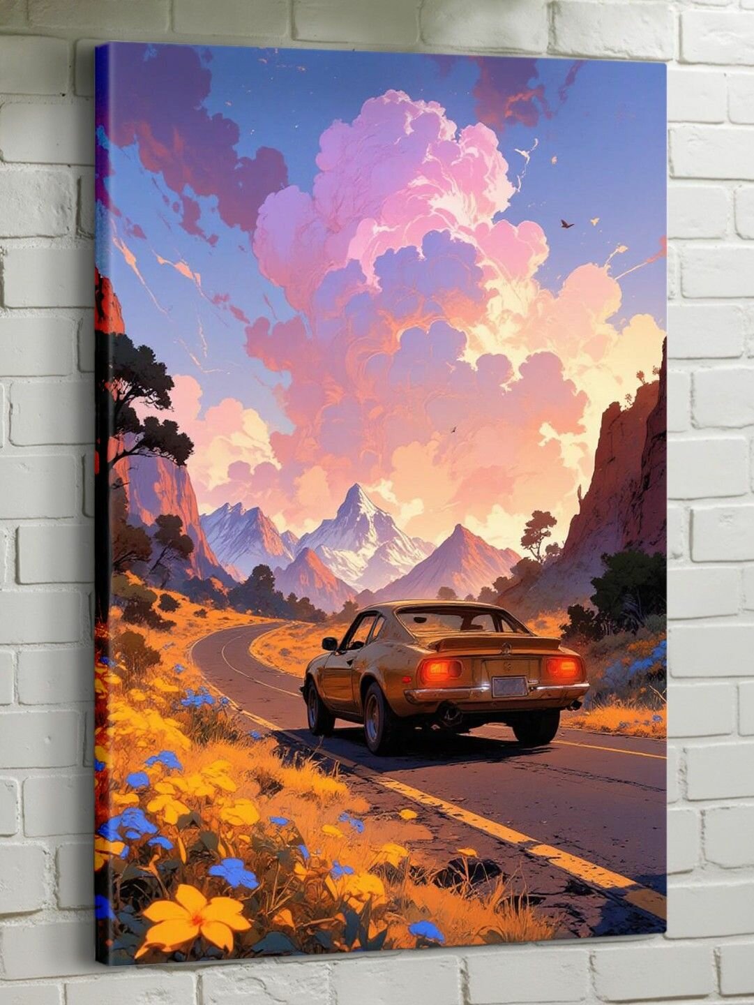 "Retrodrive" - картина на холсте, 80x50 см.
