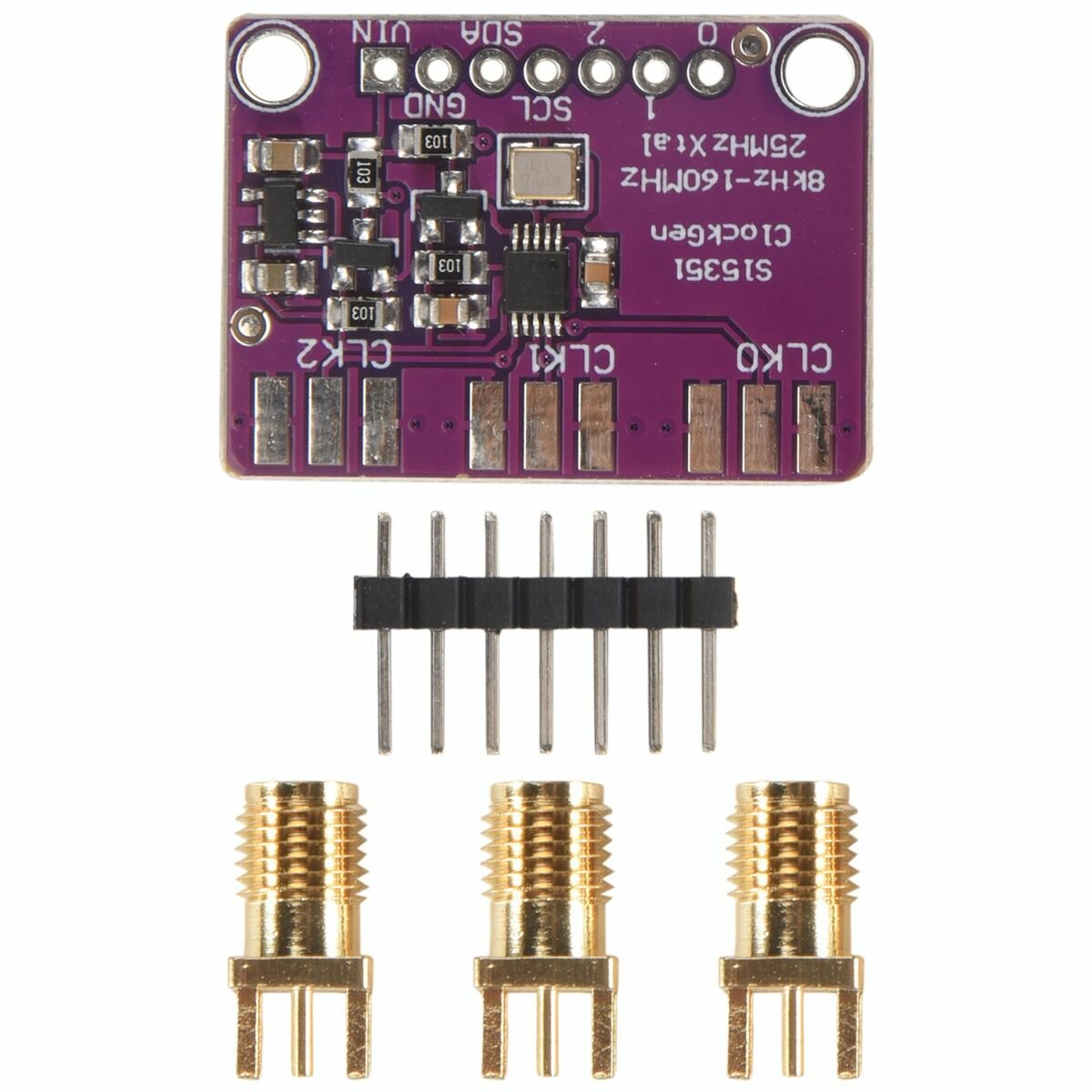 Si5351A I2C 25 МГц тактовый генератор плата коммутации 8 кГц до 160 МГц для D9I2-