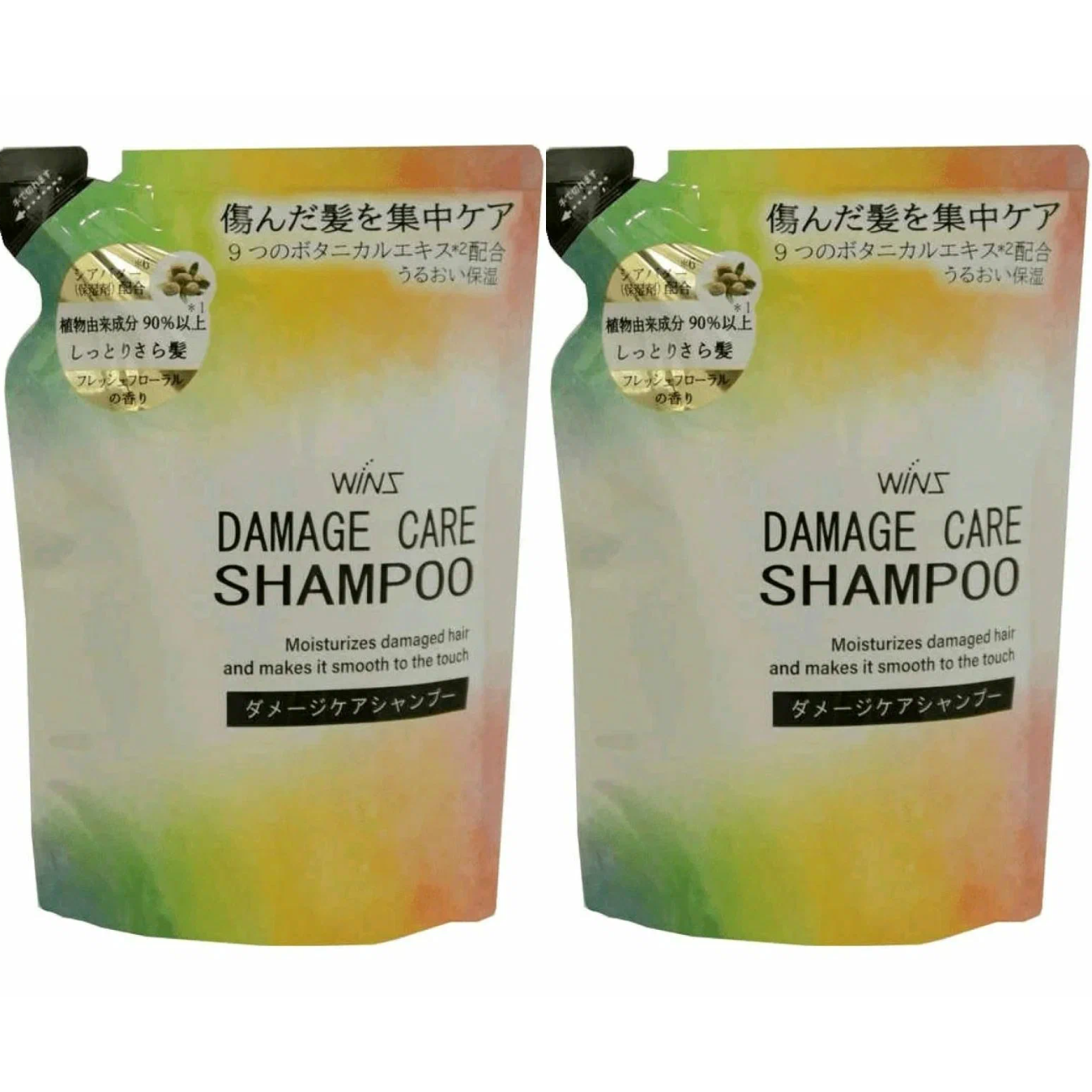Шампунь Nihon восстанавливающий, Wins Damage Care Shampoo, с маслом Арганы, 340 г, 2 штуки