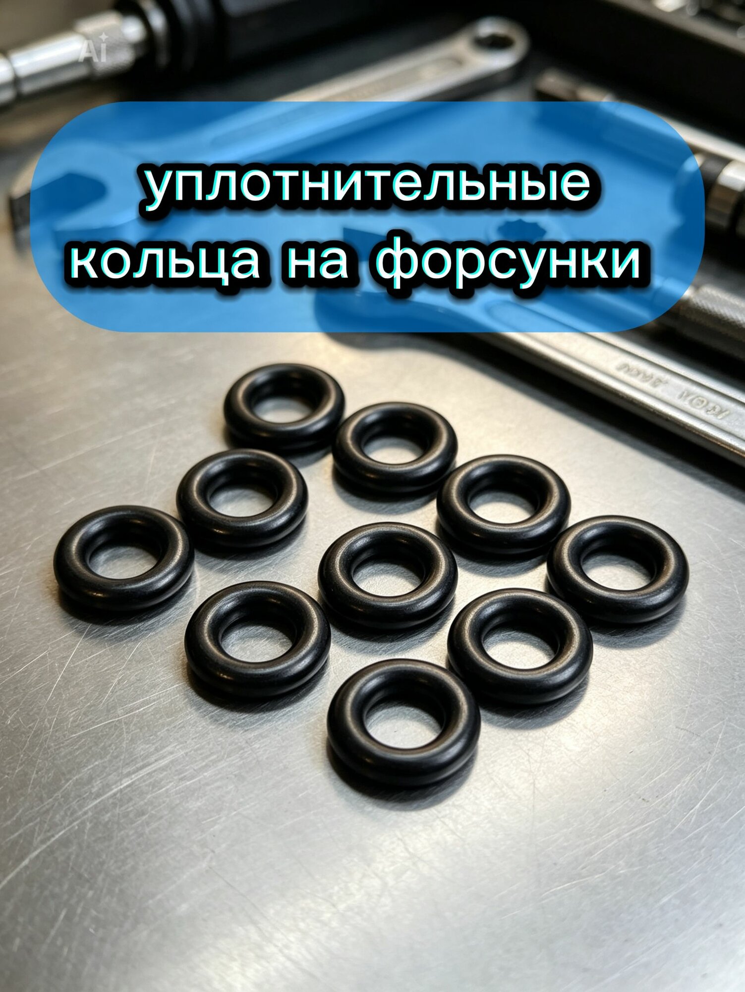 Уплотнительные кольца маслобензостойкие, набор резиновых уплотнительных колец на форсунки (10 шт)