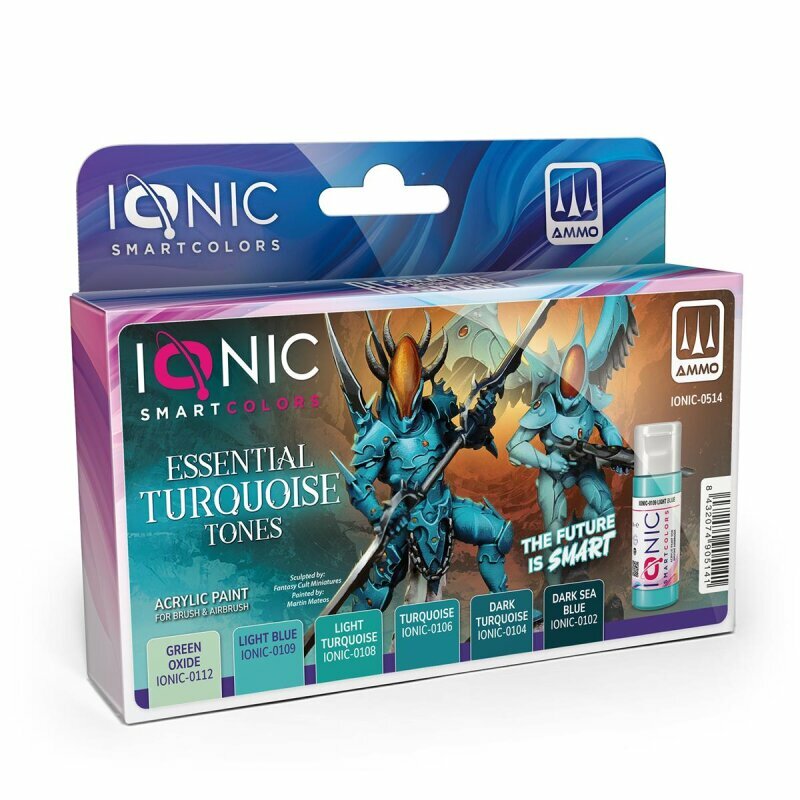 Набор акриловых красок IONIC Smart Colors - Essential Turquoise Set