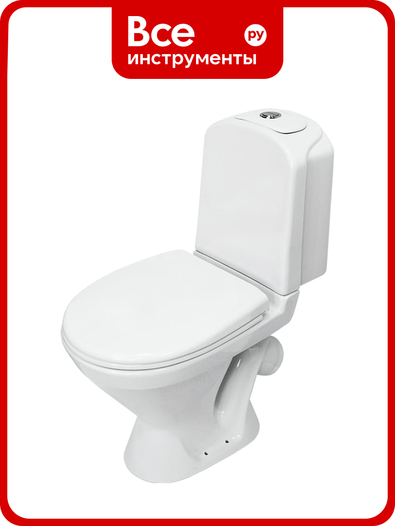 Унитаз-компакт Sanita Classic Luxe термопласт с сид. микролифт, косой выпуск 00008324 WC. CC/Classic/2-TM/WHT. G/S1