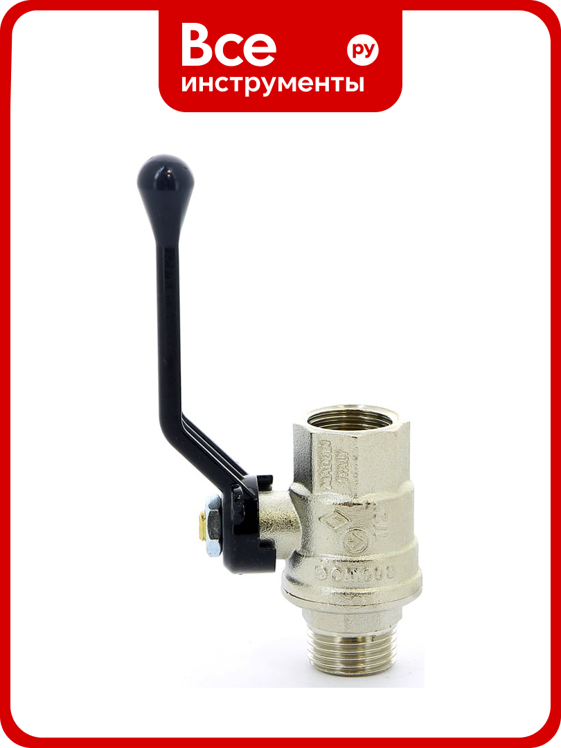 Шаровый кран Bugatti OREGON 1/2" в/н ручка артикул 3050062 ИС.081011 03050062, латунный