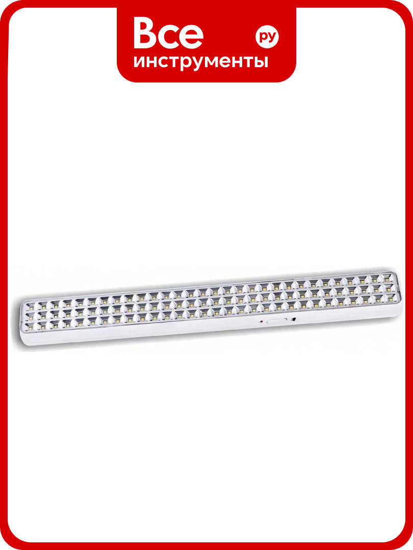 Аварийный светодиодный светильник IN HOME СБАDC 90 LED 2.2Ah lithium battery DC, прямоугольный корпус белого цвета