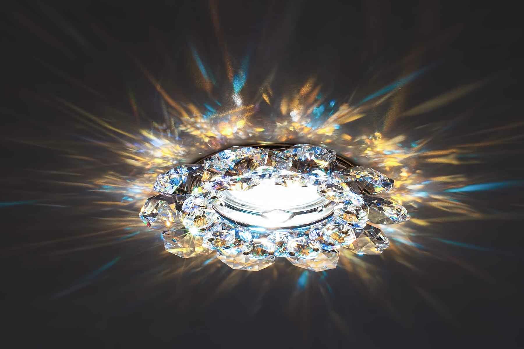 Точечный светильник Anemone золото, Crystal / Crystal AB (N1510)