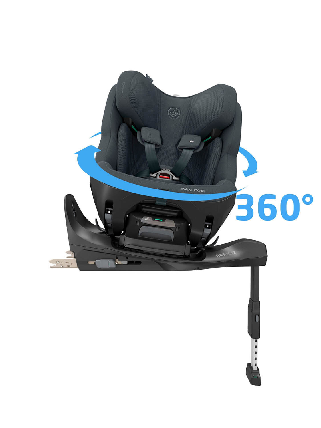 Автокресло 0+/1/2/3 Maxi-cosi Pearl XL Slide Pro, серый (authentic graphit)+ База FAMILYFIX SLIDE PRO