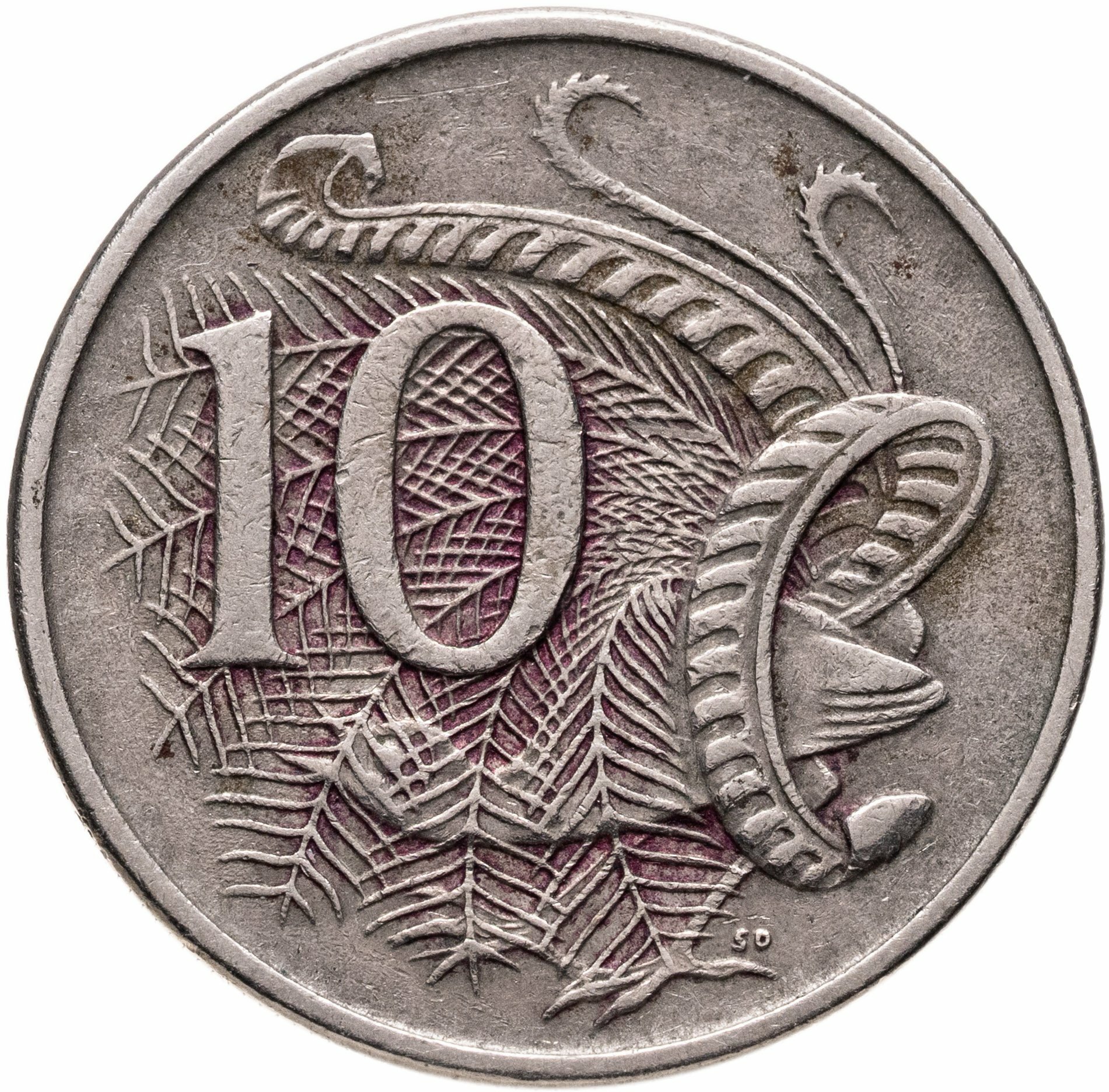 Австралия 10 центов cents 1968, Мельхиор медь-никель, в сохранности VF-XF