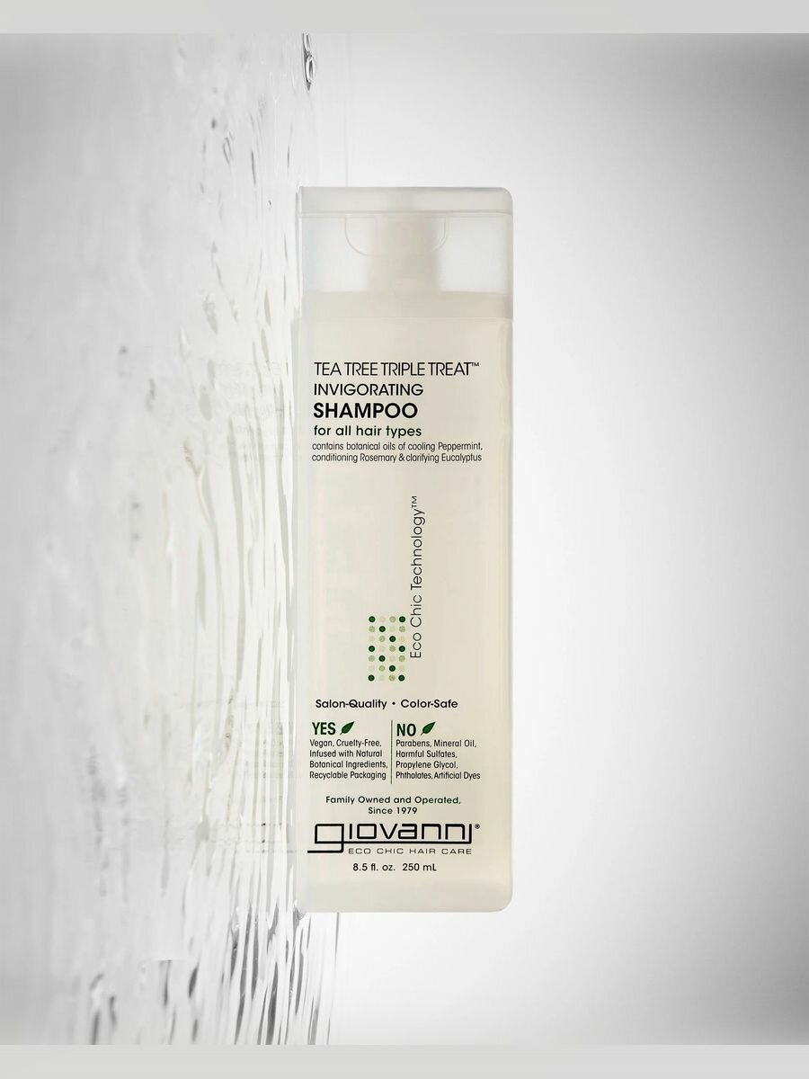 Giovanni, Tea Tree Triple Treat, тонизирующий шампунь, для всех типов волос, 250 мл