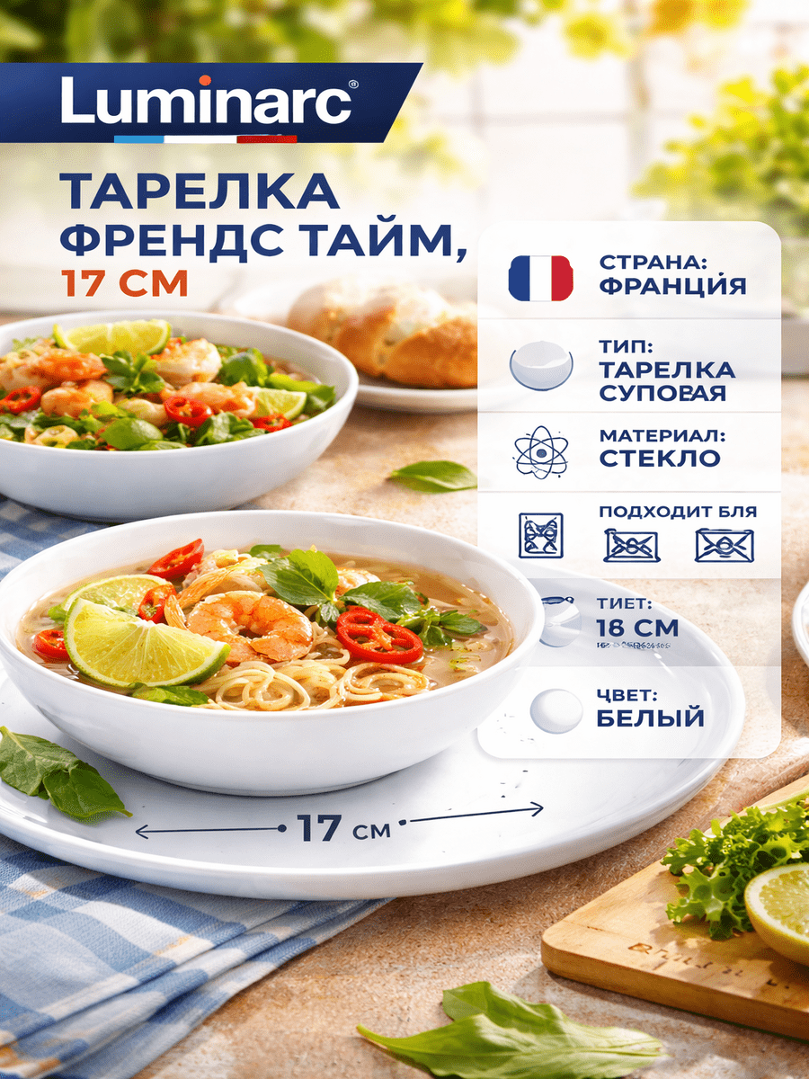 Тарелка Luminarc Френдс тайм, 17см