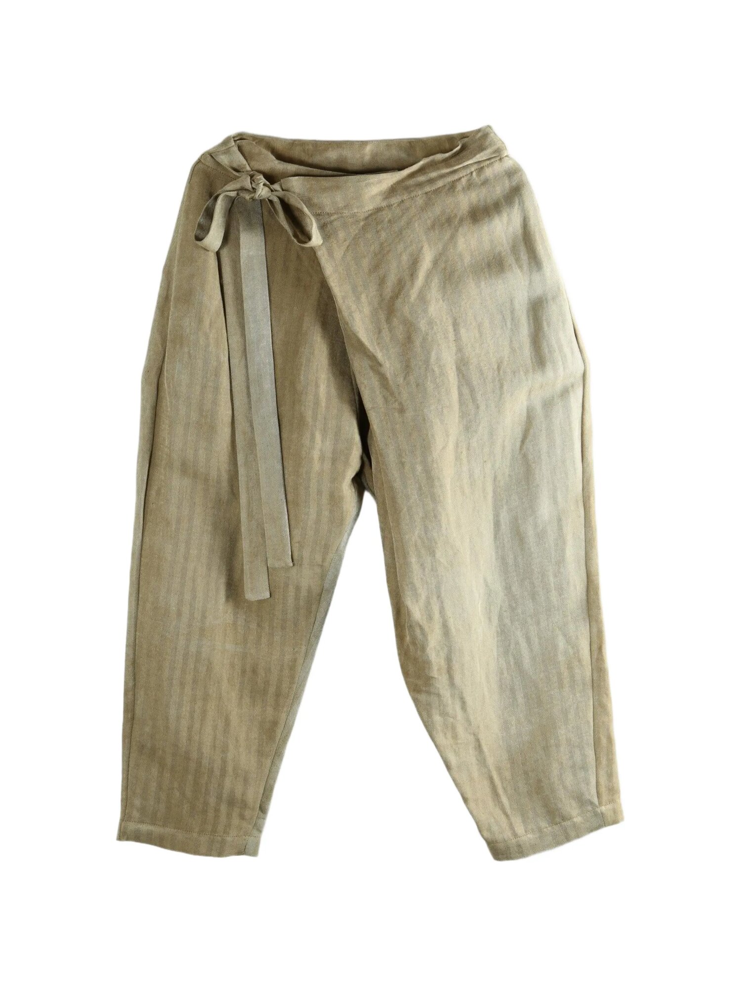 Брюки Herringbone-pattern wrap-style trousers